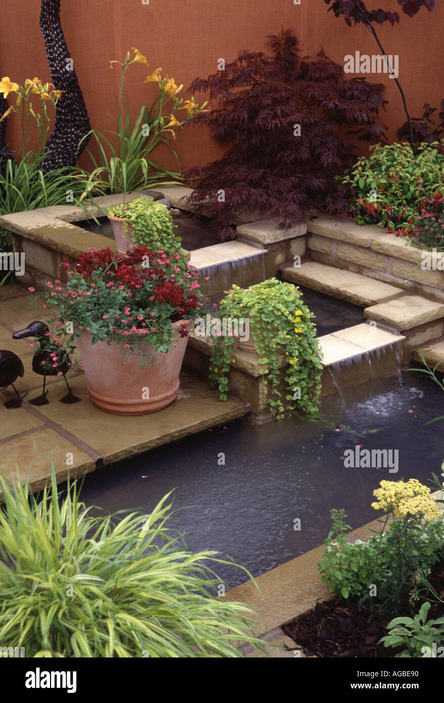 The Bliss of Solitude Lush planting surrounding a garden pool with the ...