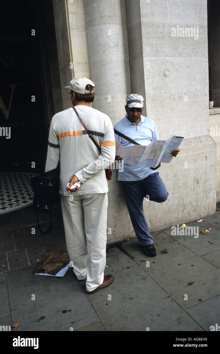 Man Looking At Map In Central London Stock Photo - Alamy
