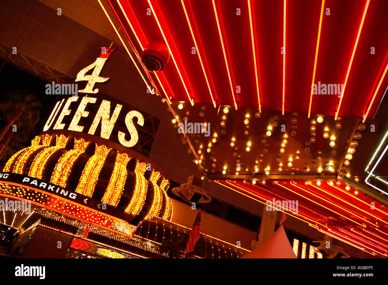 Neon lights of Fremont Street, Las Vegas, Nevada Stock Photo - Alamy