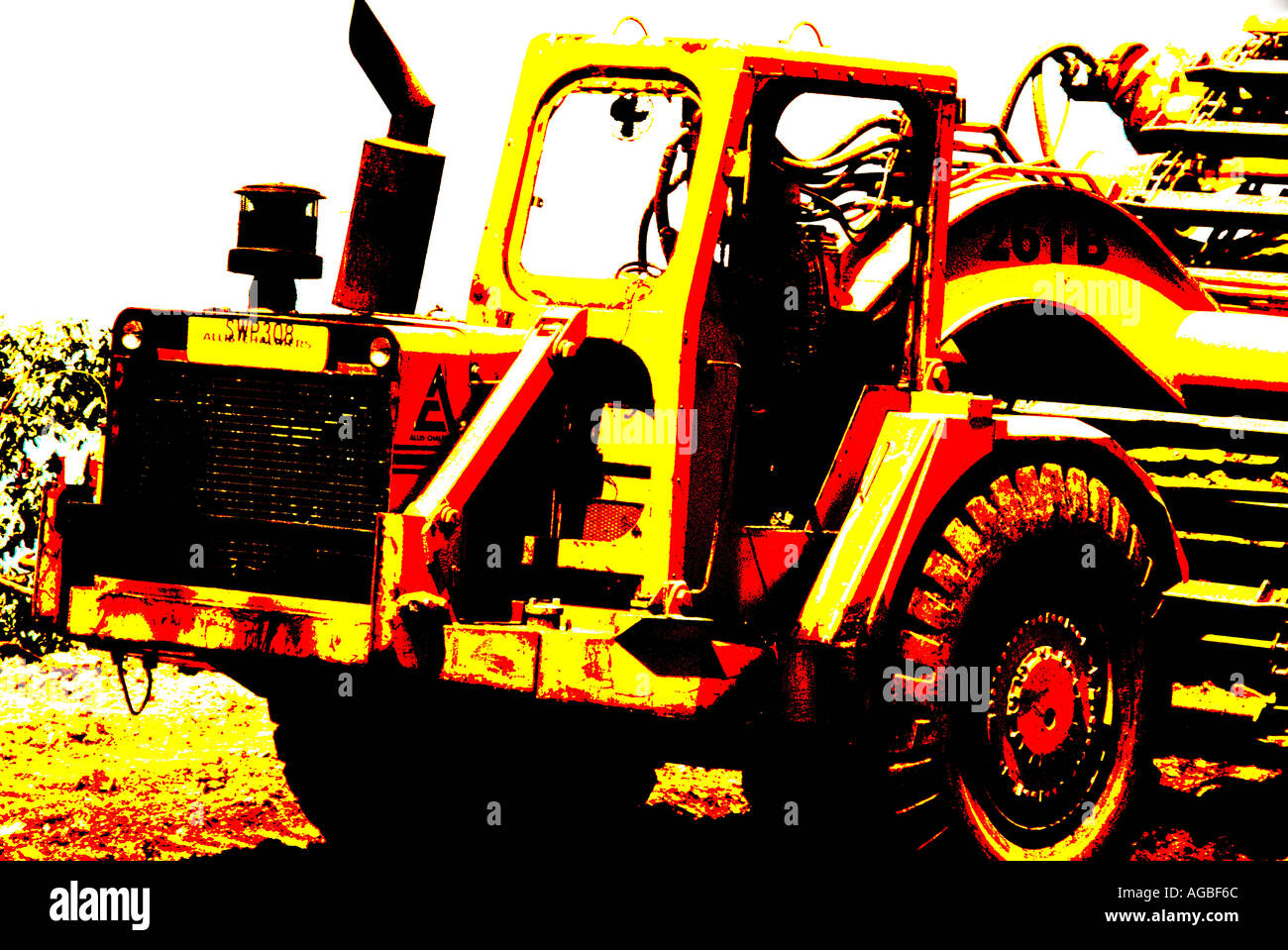 Earth mover at construction site Stock Photo - Alamy