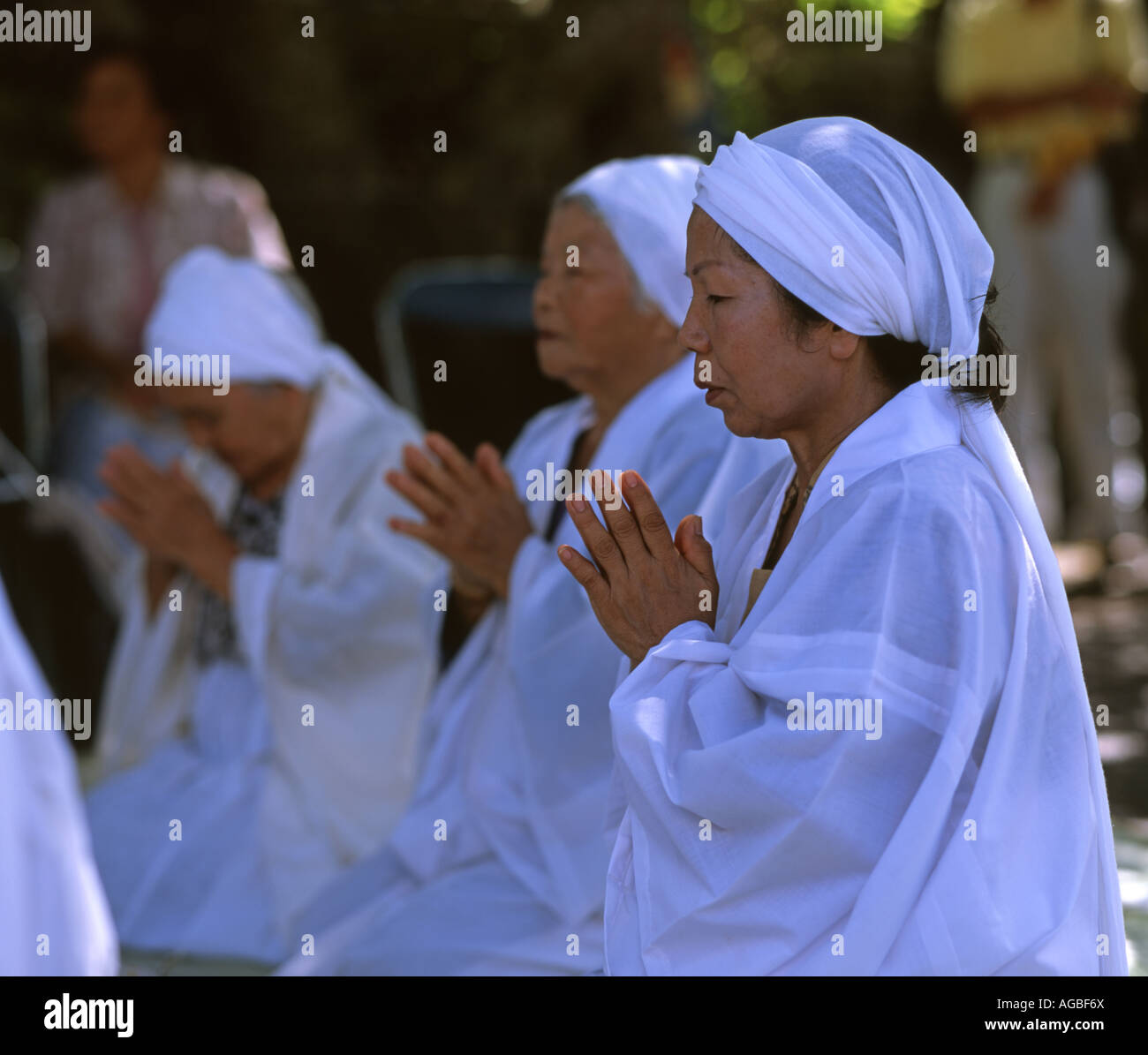 Japanese priestess hi-res stock photography and images - Alamy