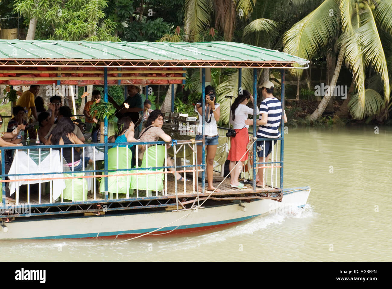 Floating restaurant loboc river bohol hi-res stock photography and ...