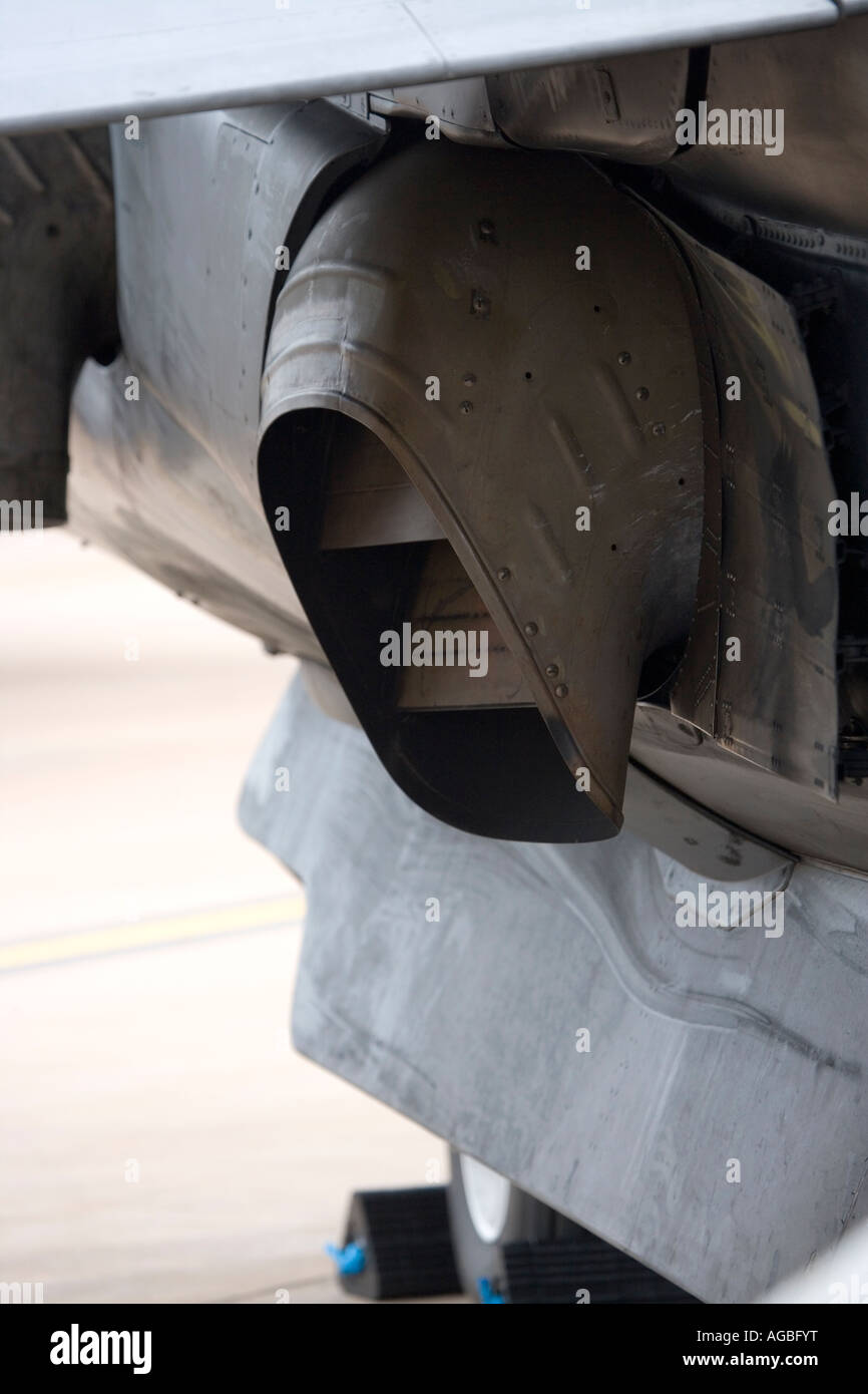 Harrier GR 7 Military armed forces airplane close up of air intake ...
