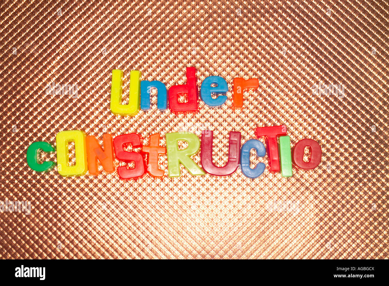 under construction fridge magnets Stock Photo - Alamy