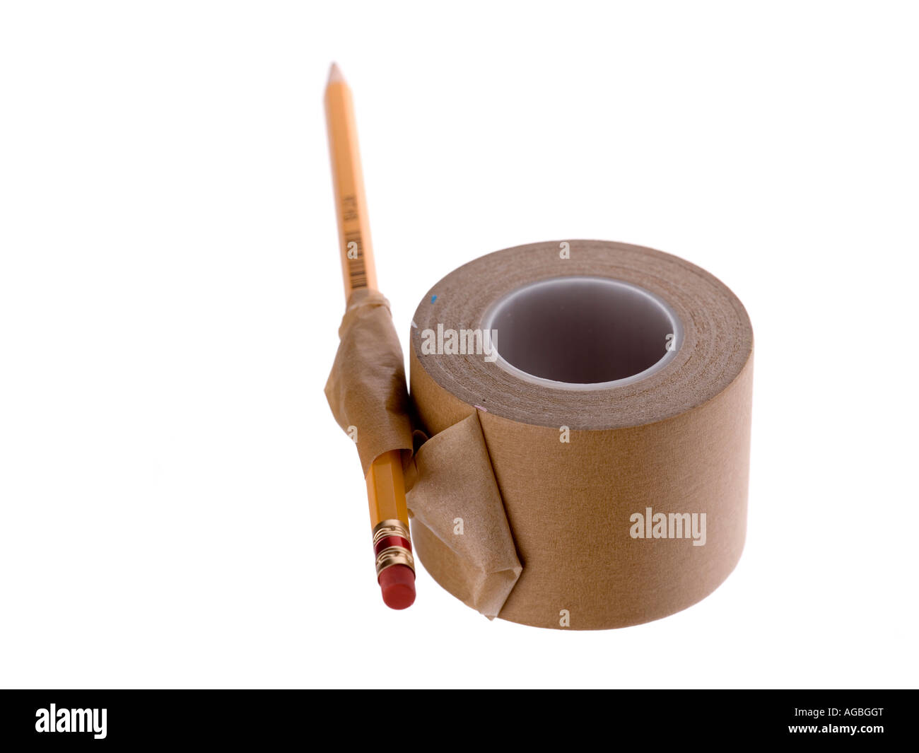 pencil and brown tape Stock Photo - Alamy