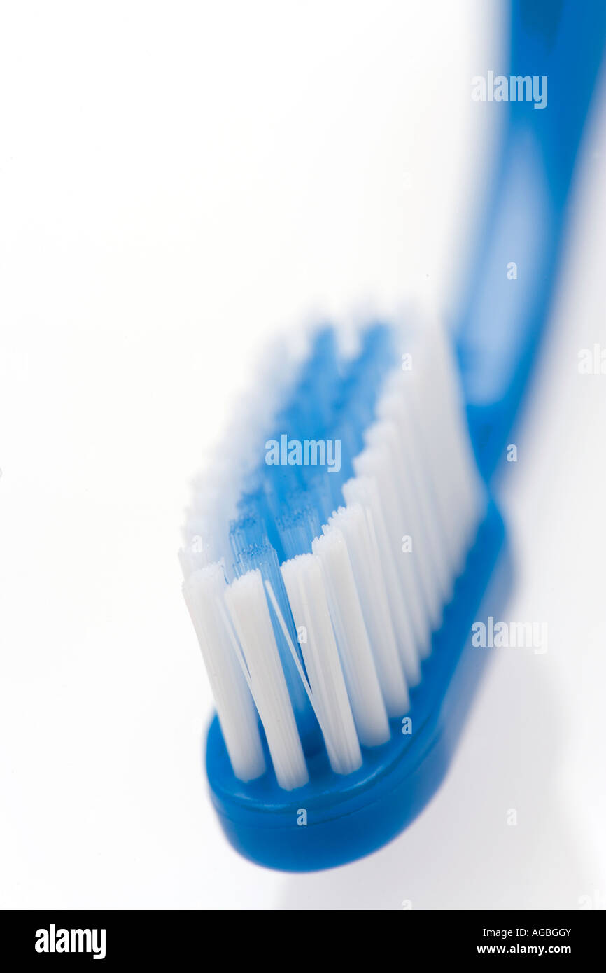 Close up of blue toothbrush Stock Photo - Alamy