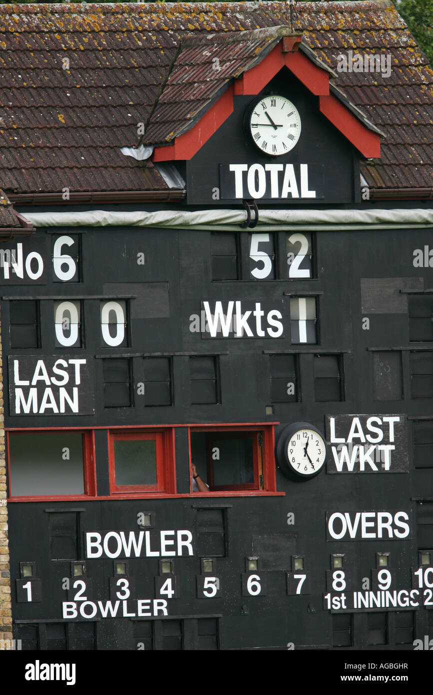 Cricket scoreboard hi-res stock photography and images - Alamy