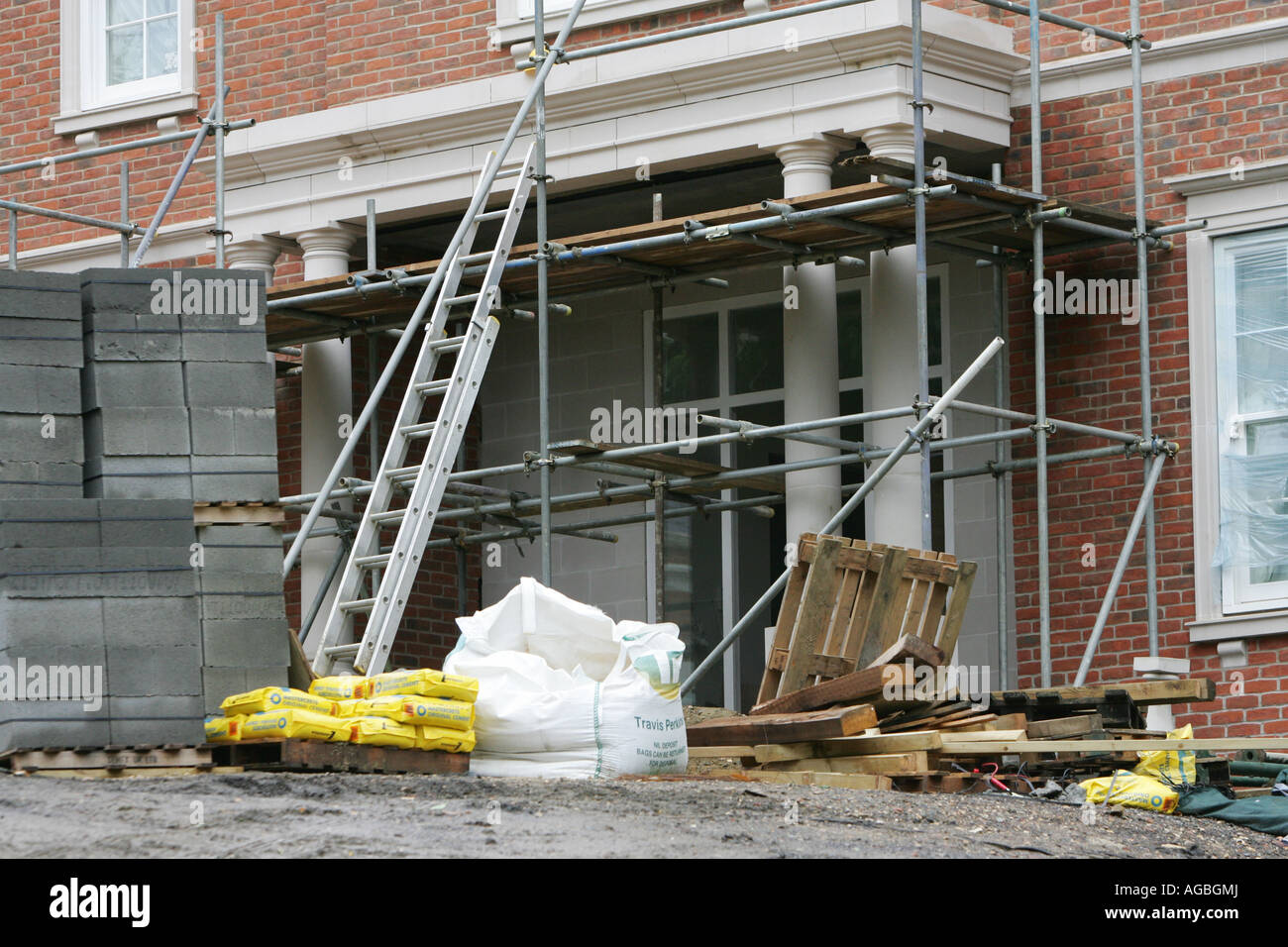 Mansion Home house large grand millionaire building site Stock Photo ...