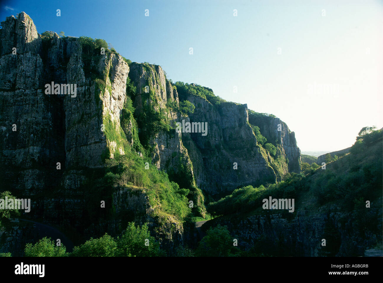 A view along Cheddar Gorge Stock Photo - Alamy