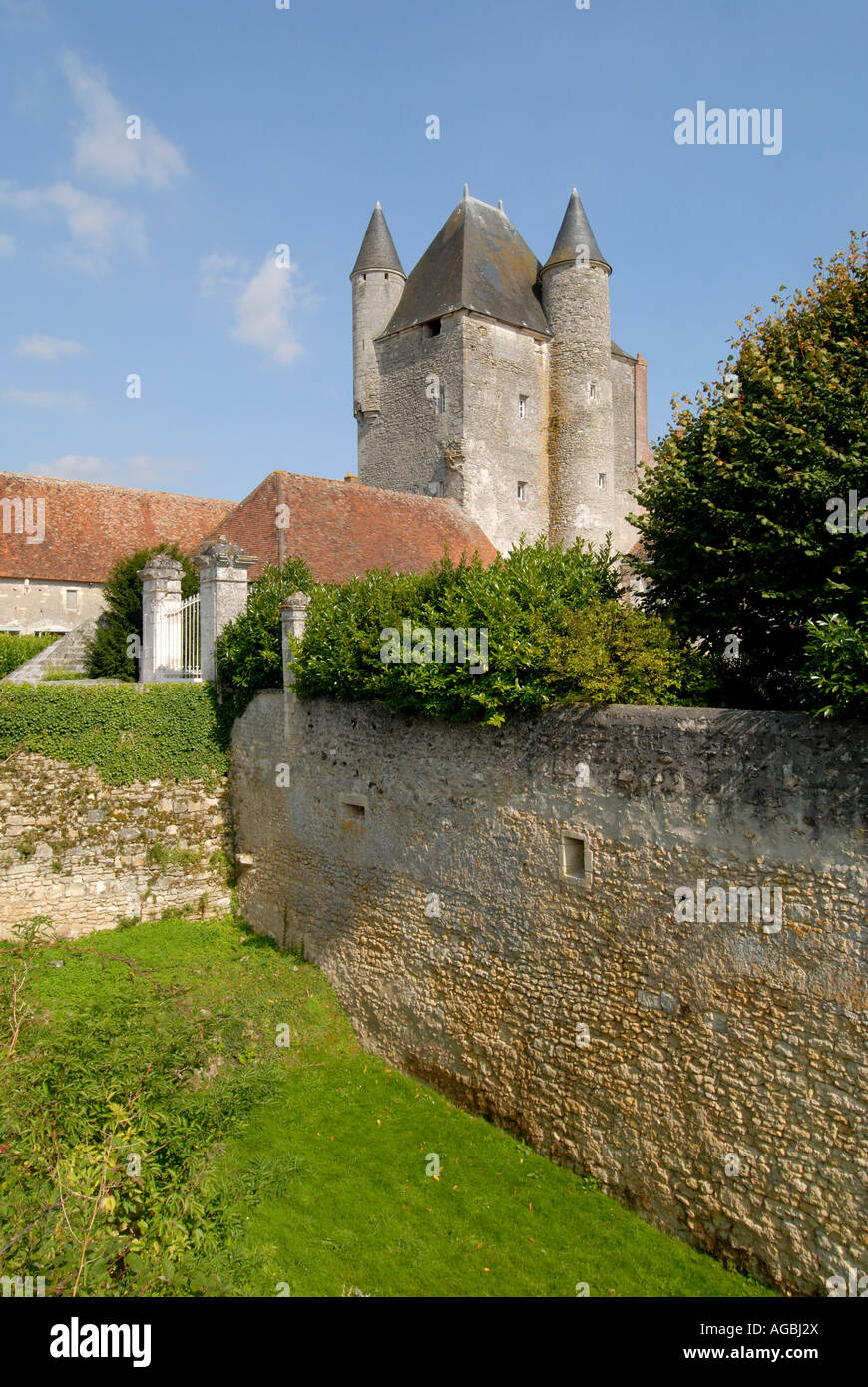 Bridoré fortified chateau, Indre-et-Loire, France Stock Photo - Alamy