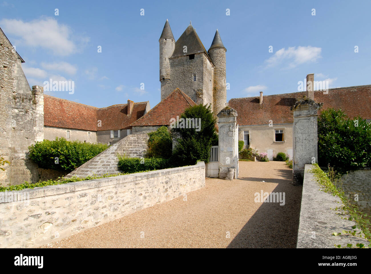 Bridoré fortified chateau, Indre-et-Loire, France Stock Photo - Alamy
