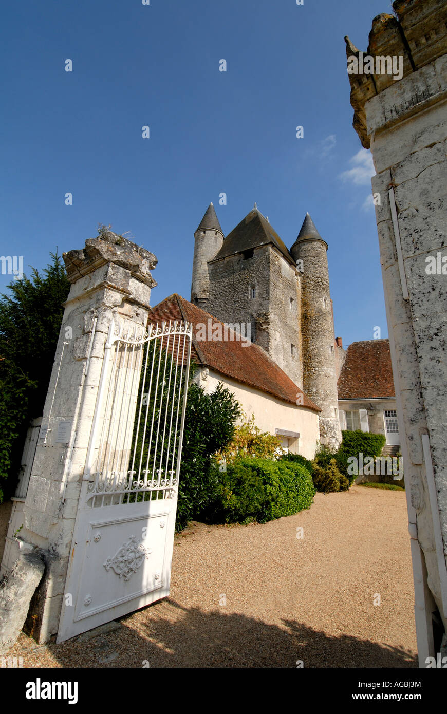 Bridoré fortified chateau, Indre-et-Loire, France Stock Photo - Alamy