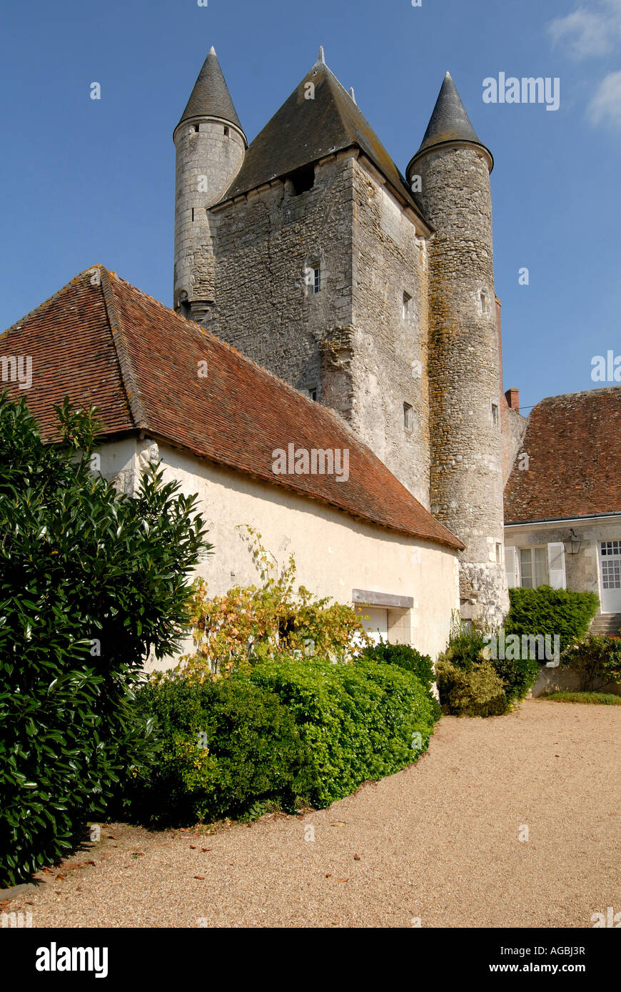 Bridoré fortified chateau, Indre-et-Loire, France Stock Photo - Alamy