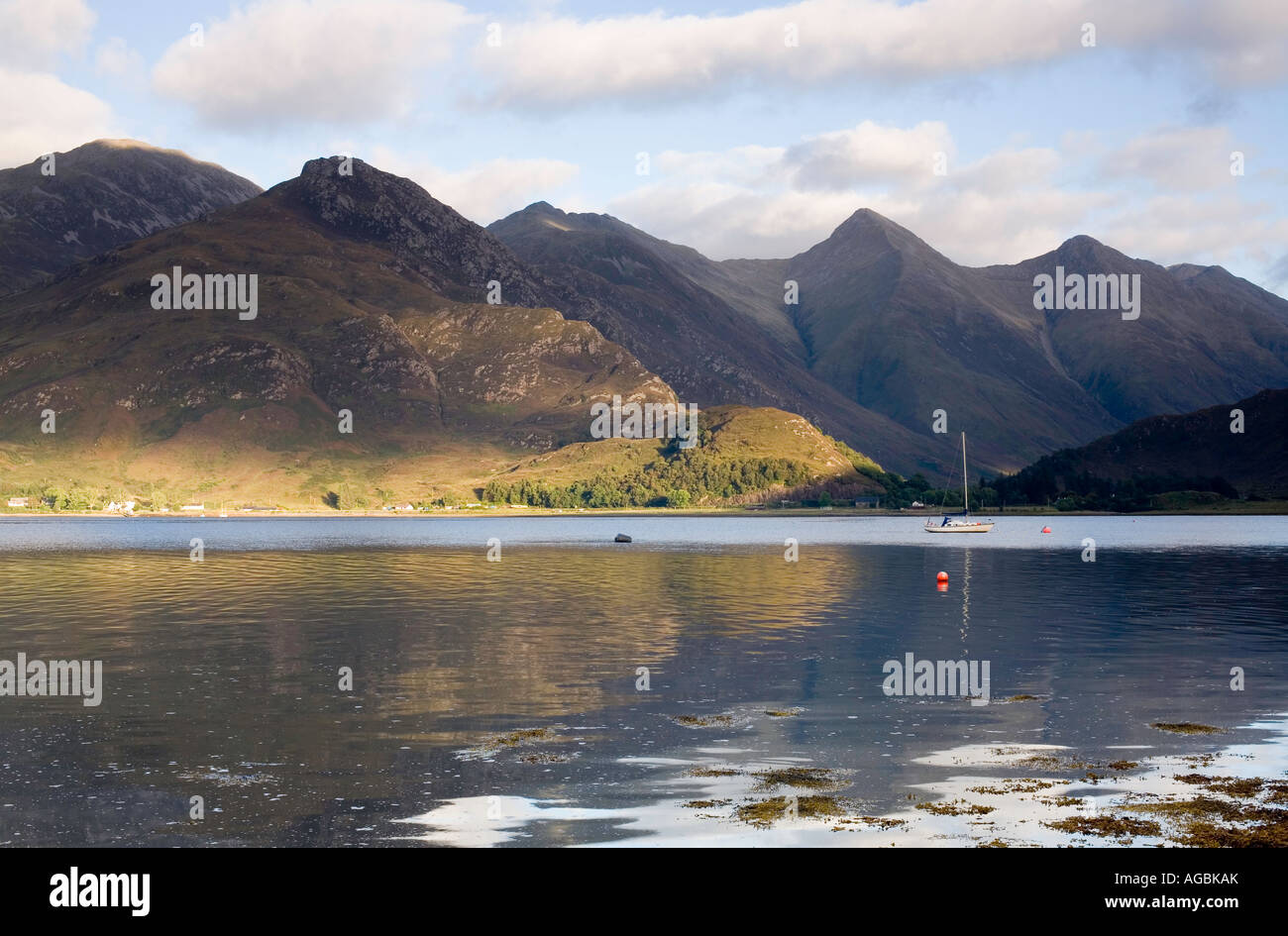 View of the Five Sisters mountains from Ratagan, Nr Kyle, Ross-shire NW ...