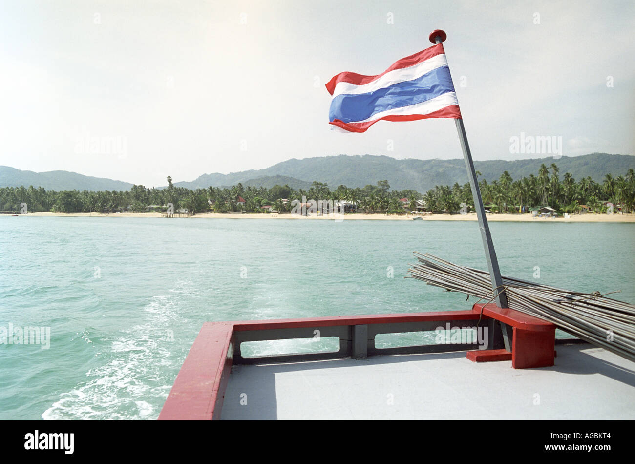 beach and sea with Thai flag in the air Stock Photo - Alamy
