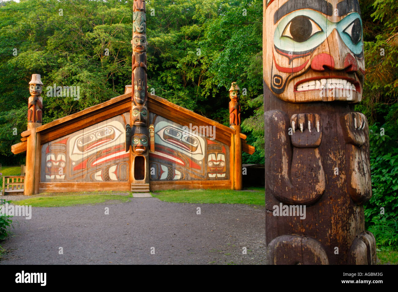 Clan House Totem Bight State Historical Park Ketchikan Alaska Stock ...