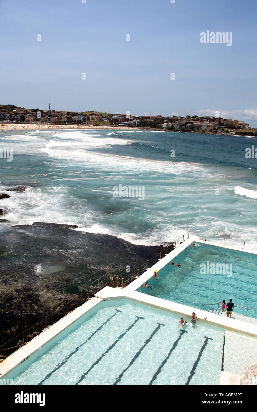 Swimming pool on Bondi Beach Sydney New South Wales NSW Australia Stock ...