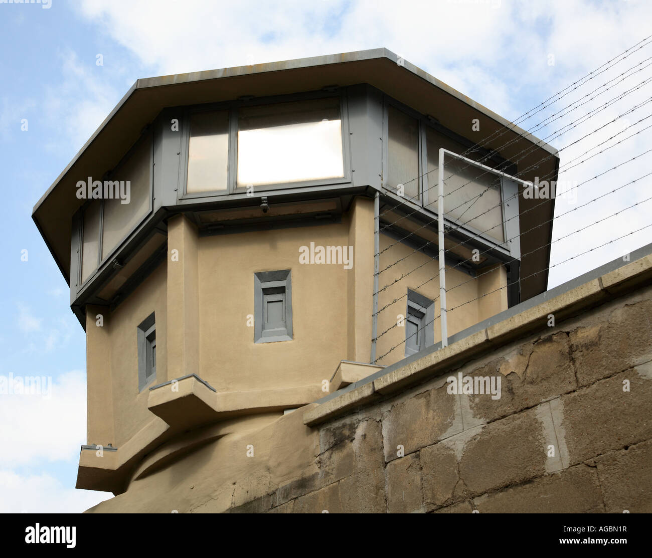 watch tower stasi prison memorial berlin Stock Photo - Alamy