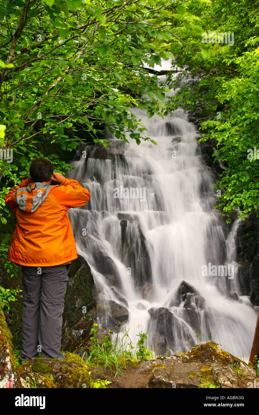An unnamed waterfall along the South Tongass Highway Tongass National ...