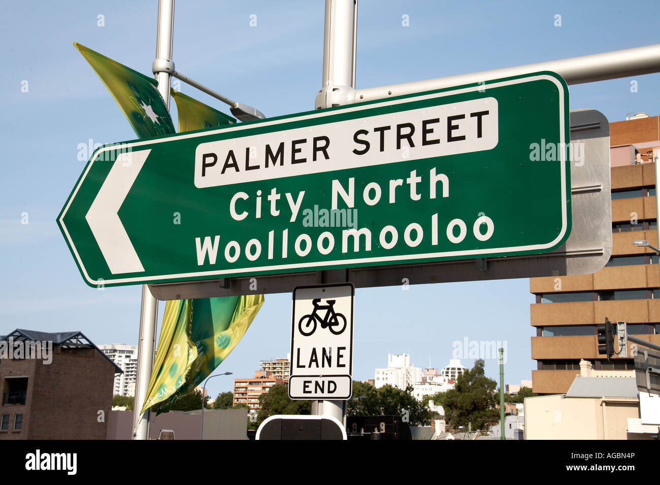 Woolloomooloo street sign in Sydney New South Wales NSW Australia Stock ...