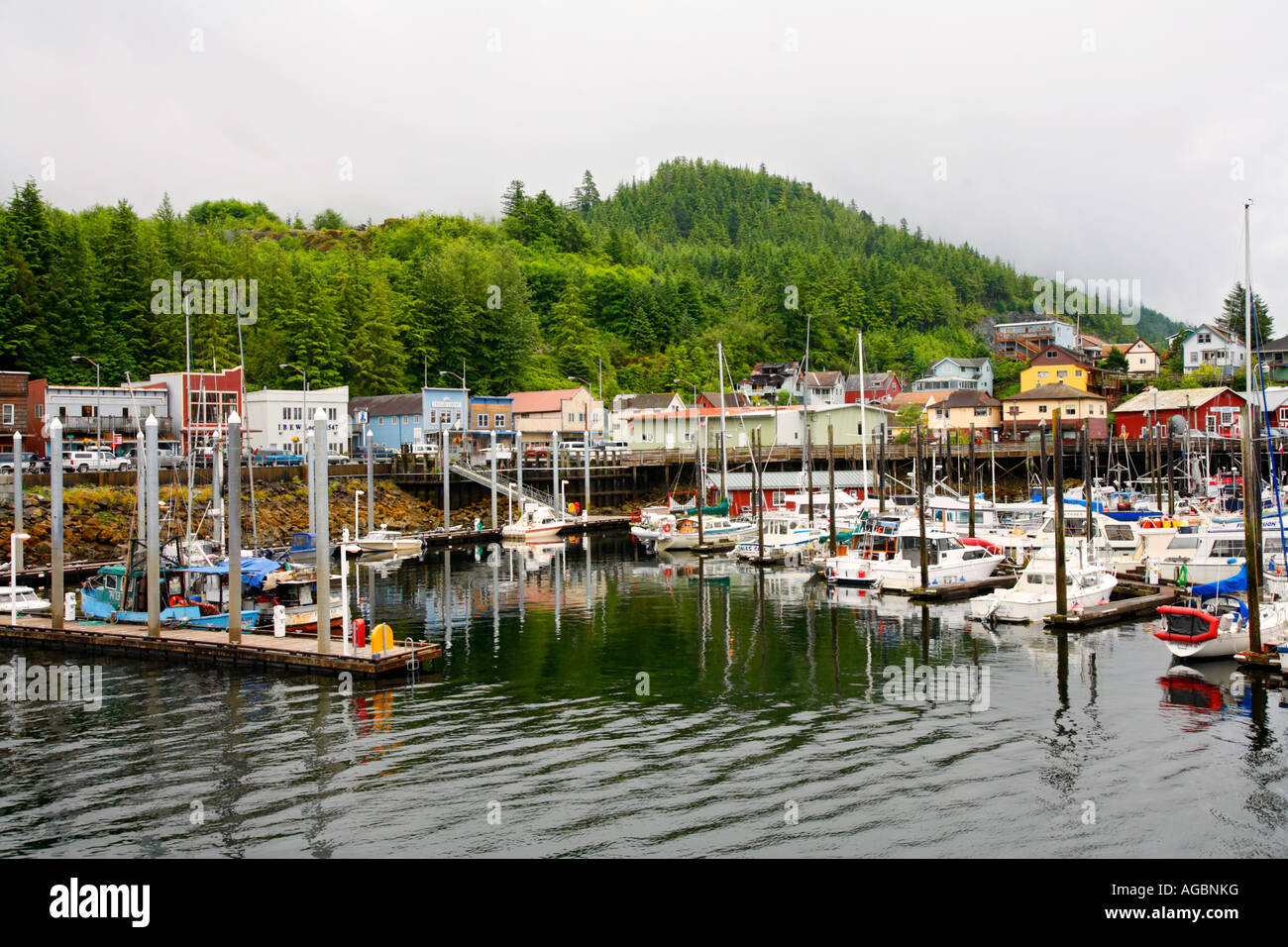 Boat harbor Ketchikan Alaska Stock Photo - Alamy