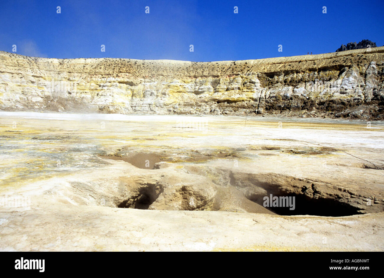 Volcano on the Greek island of Nisyros in the Aegean sea Stock Photo ...