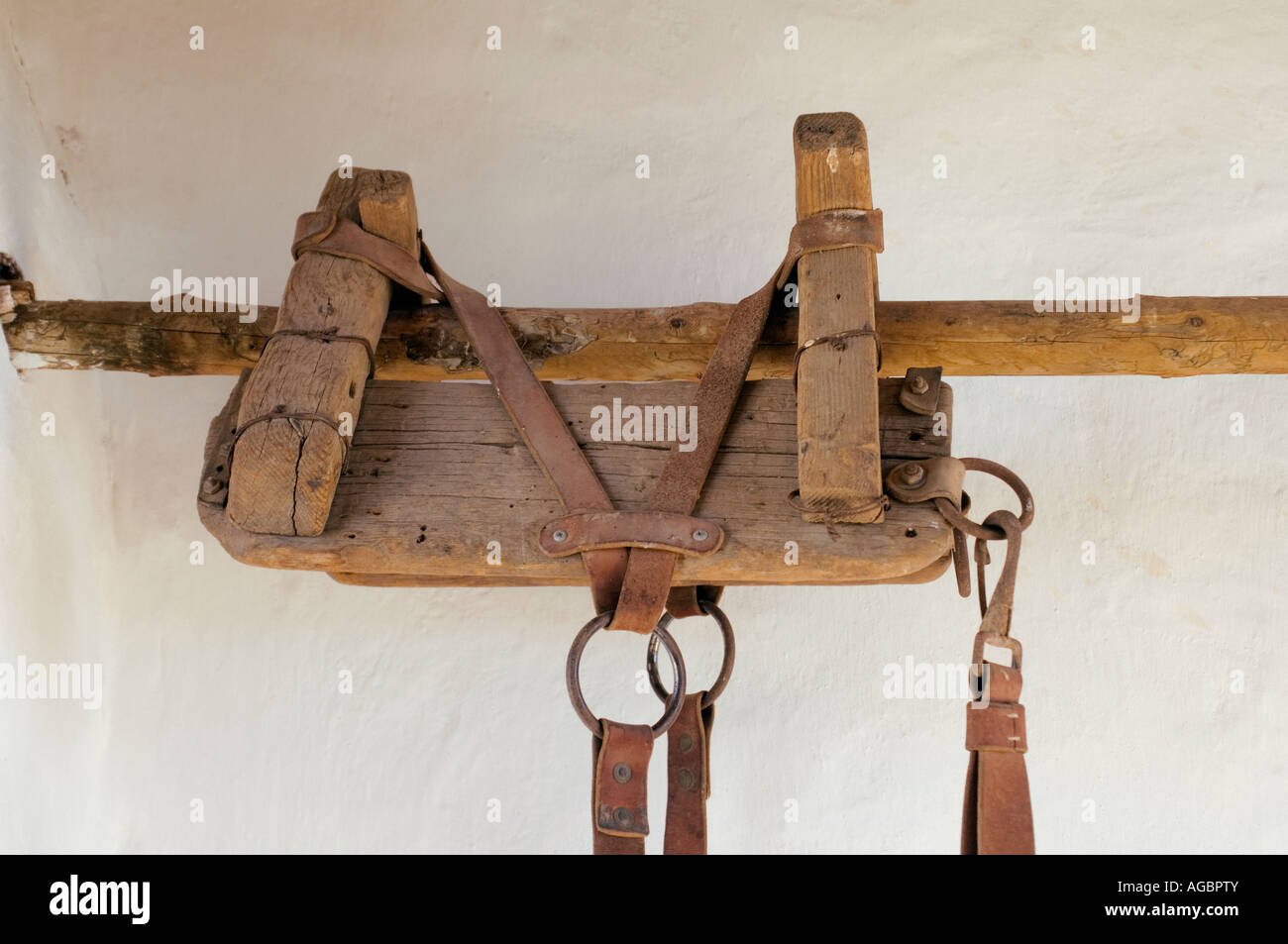 Pack saddle at Rancho de las Golondrinas a Spanish colonial homestead ...