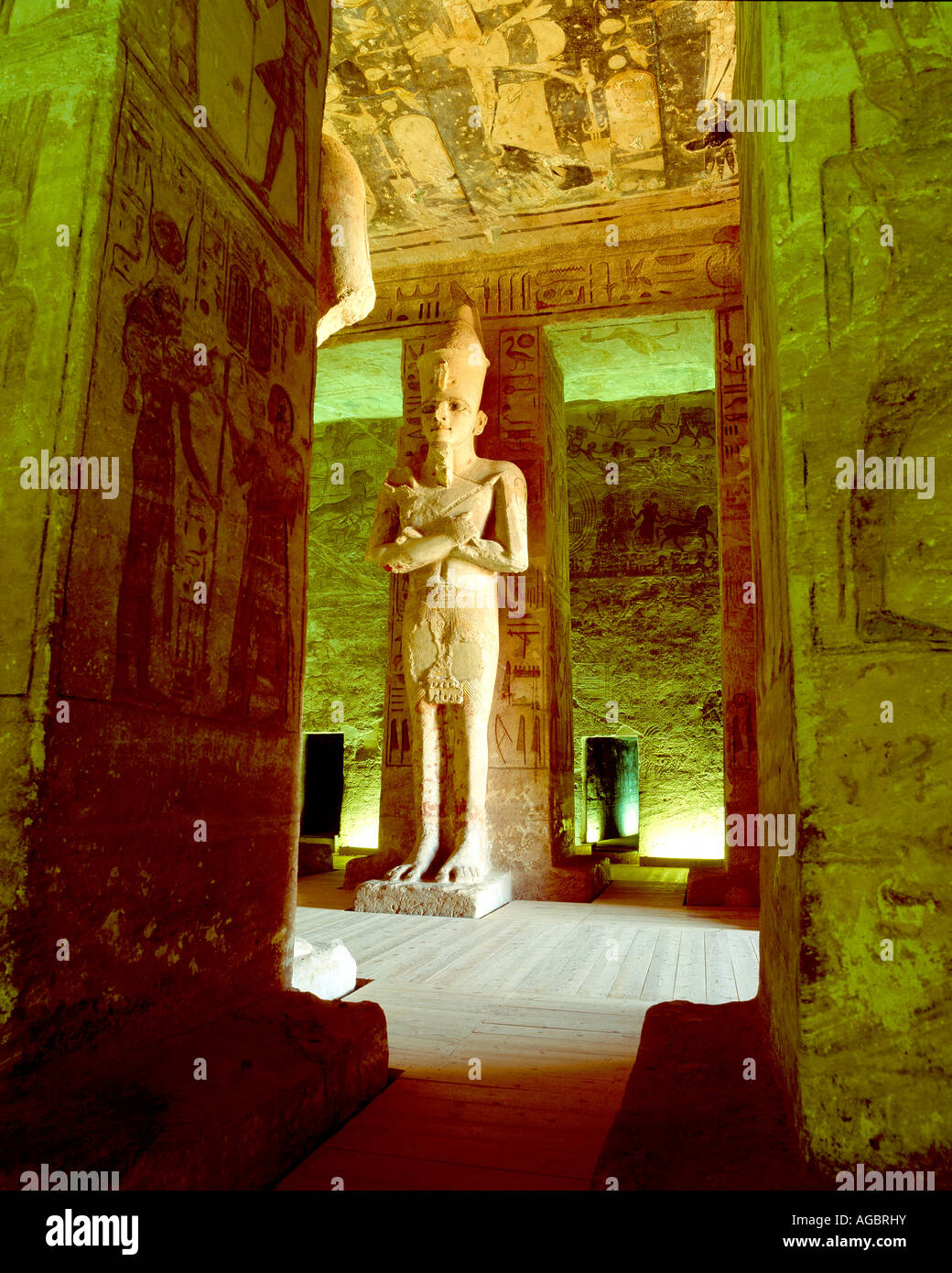 Interior of Abu Simbel, statue of Ramses II Stock Photo - Alamy