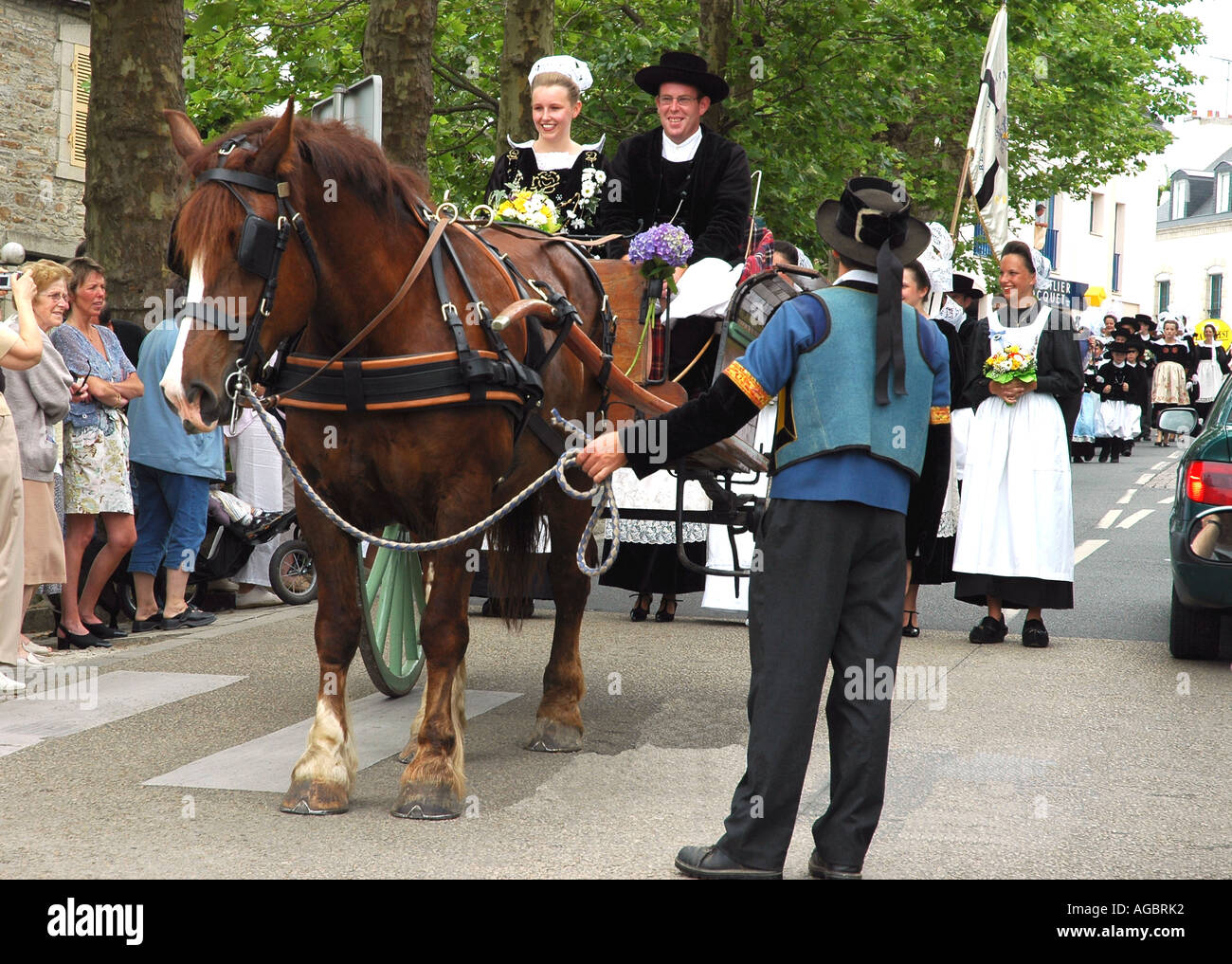 In a summer folklore festival in the Breton Cornwall the procession is ...