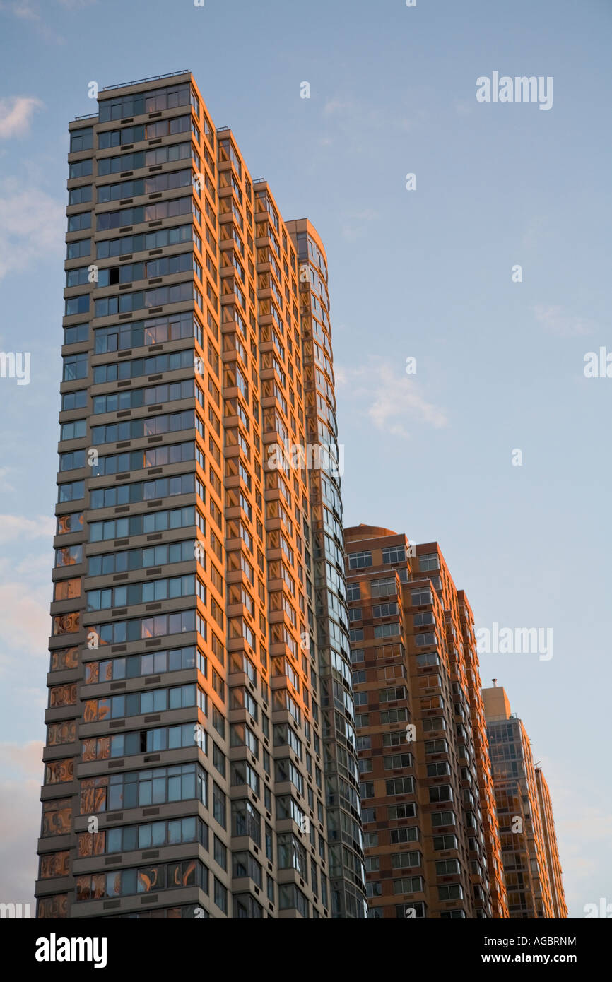 NYC Skyscraper in Sunset Stock Photo - Alamy