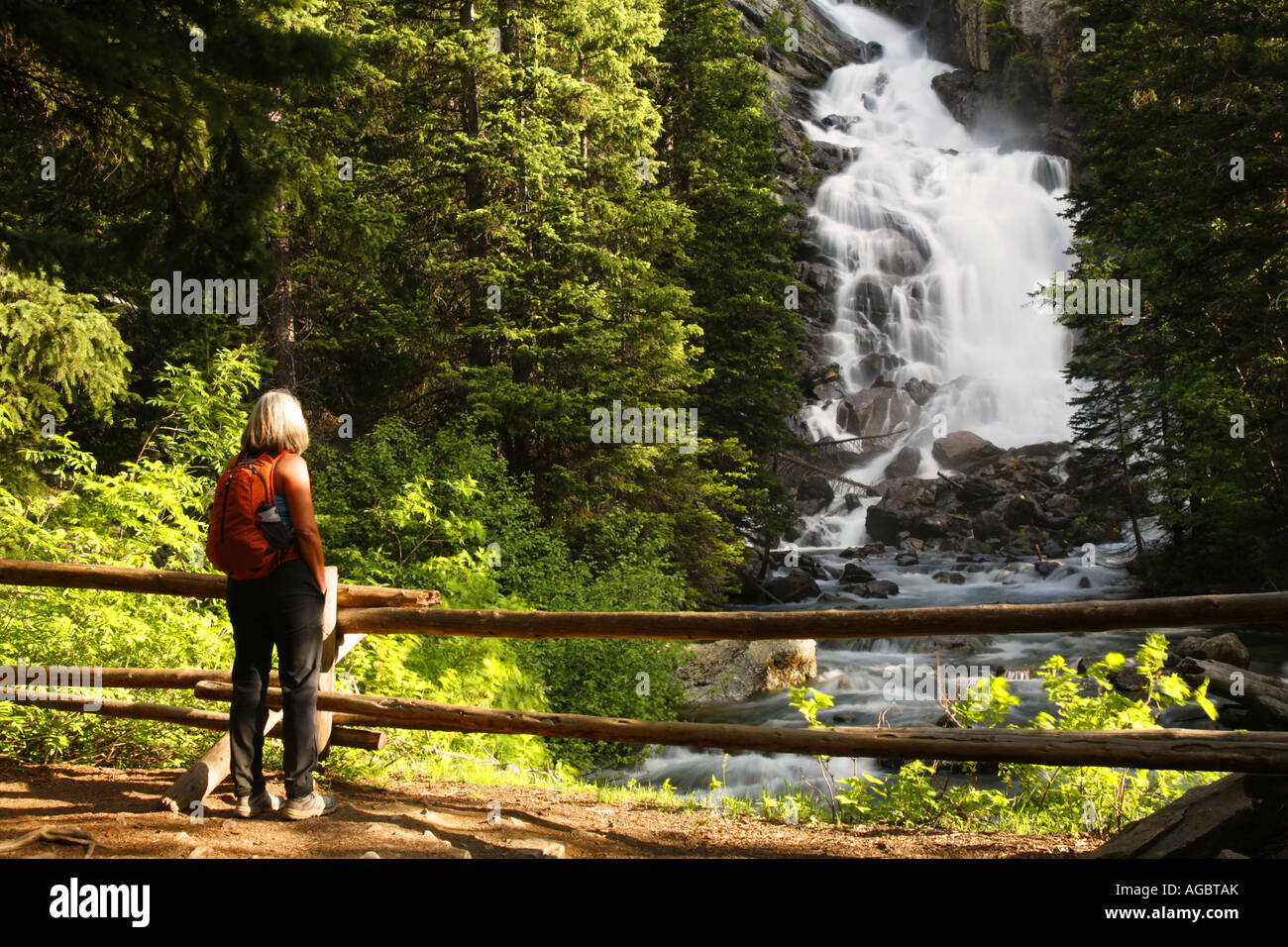 Hidden falls grand teton national park hi-res stock photography and ...