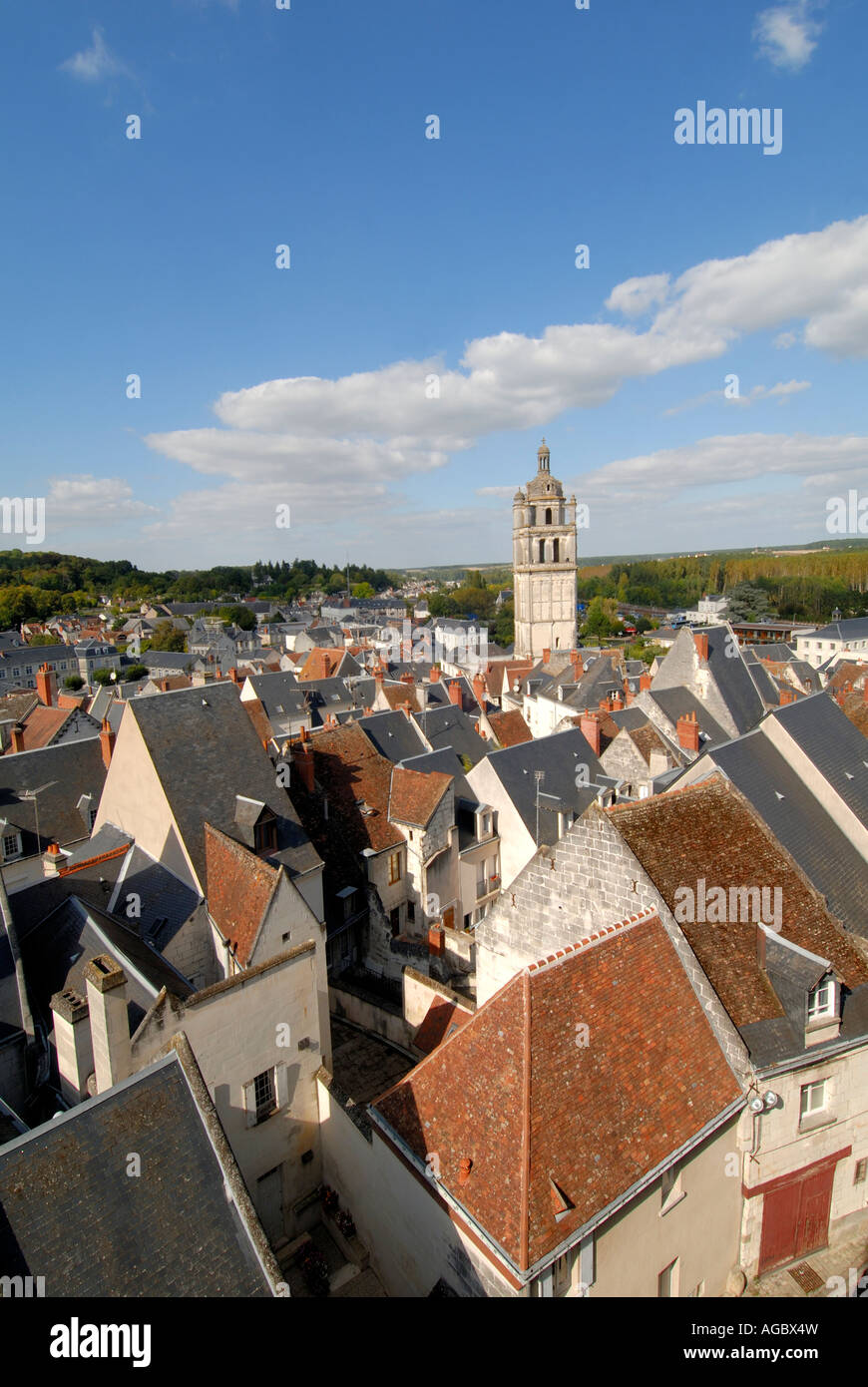 View from the Royal Lodge (Logis Royal), Chateau de Loches, sud-Touraine, France Stock Photo - Alamy