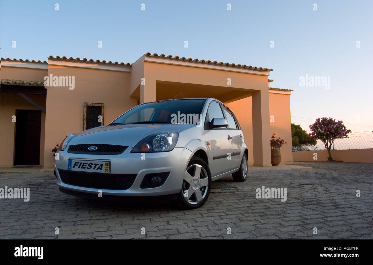Ford Fiesta outside villa Stock Photo - Alamy