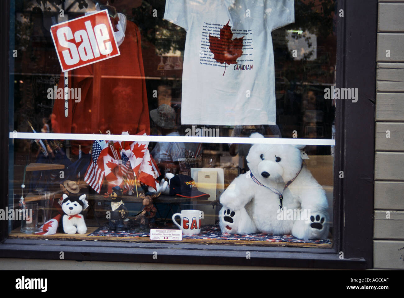 Window in tourist shop Stock Photo - Alamy