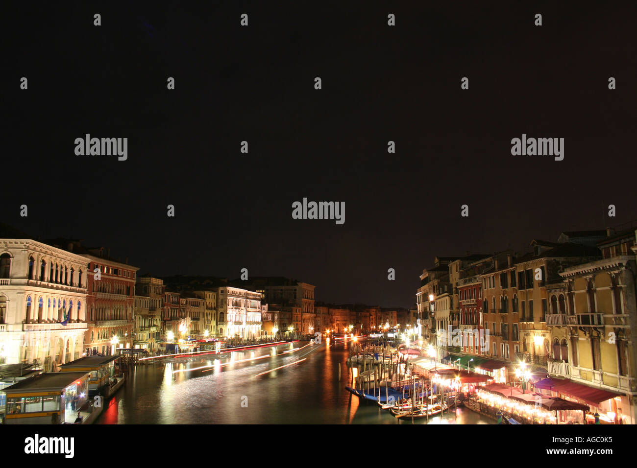 Night traffic on the Grand Canal, Venice Stock Photo - Alamy
