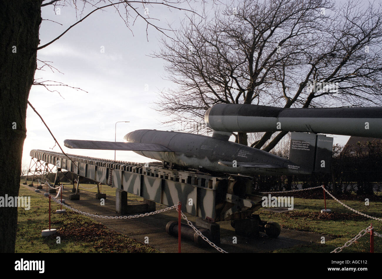 V2 Flying bomb on ramp ready for launch Stock Photo - Alamy
