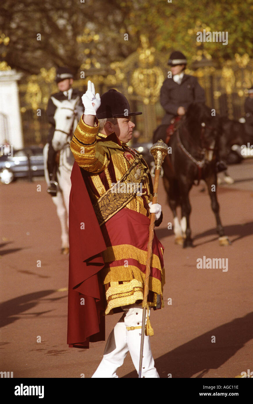 Changing the guard at Buckingham palace London England Great Britain ...