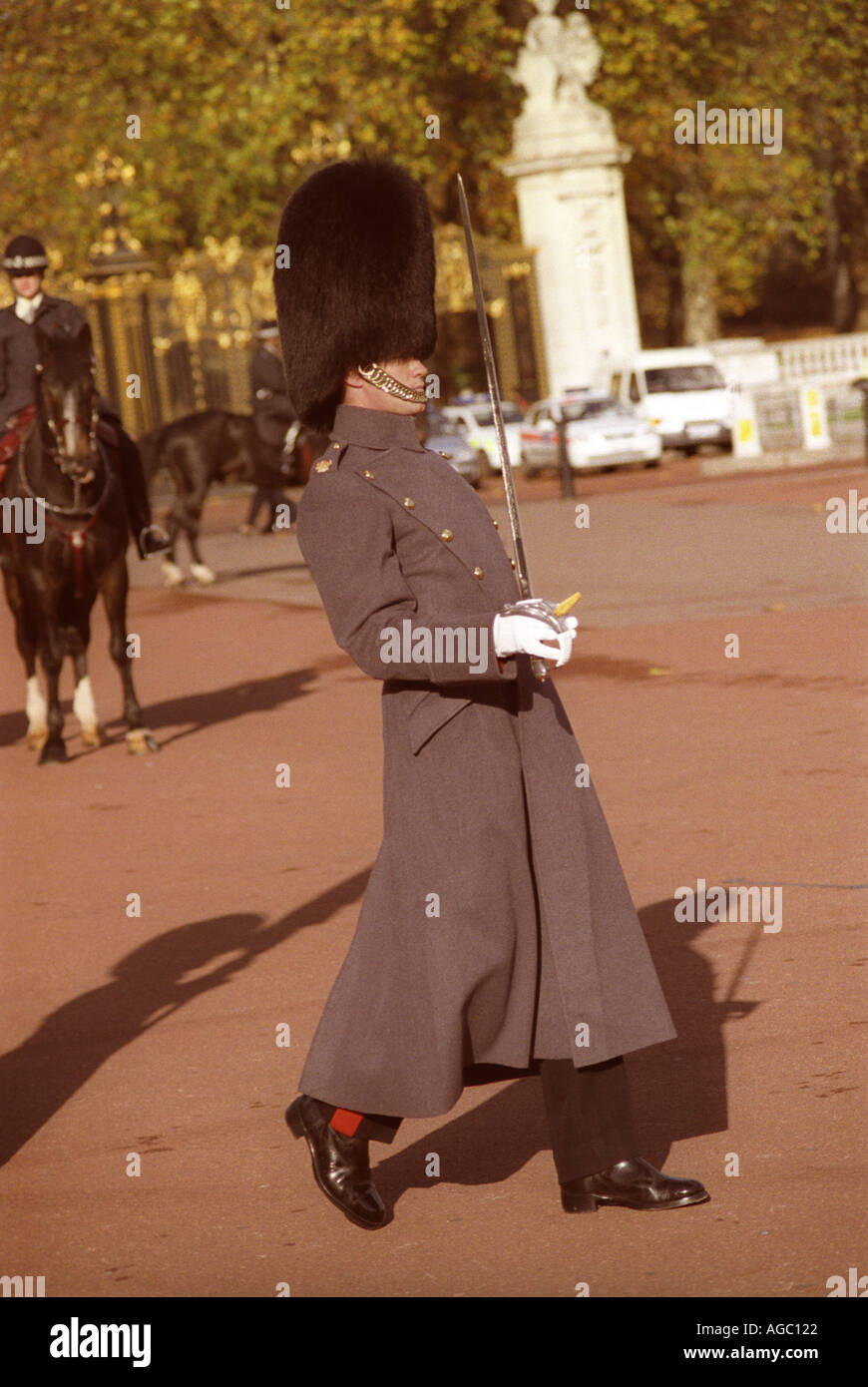 Changing the guard at Buckingham palace London England Great Britain ...