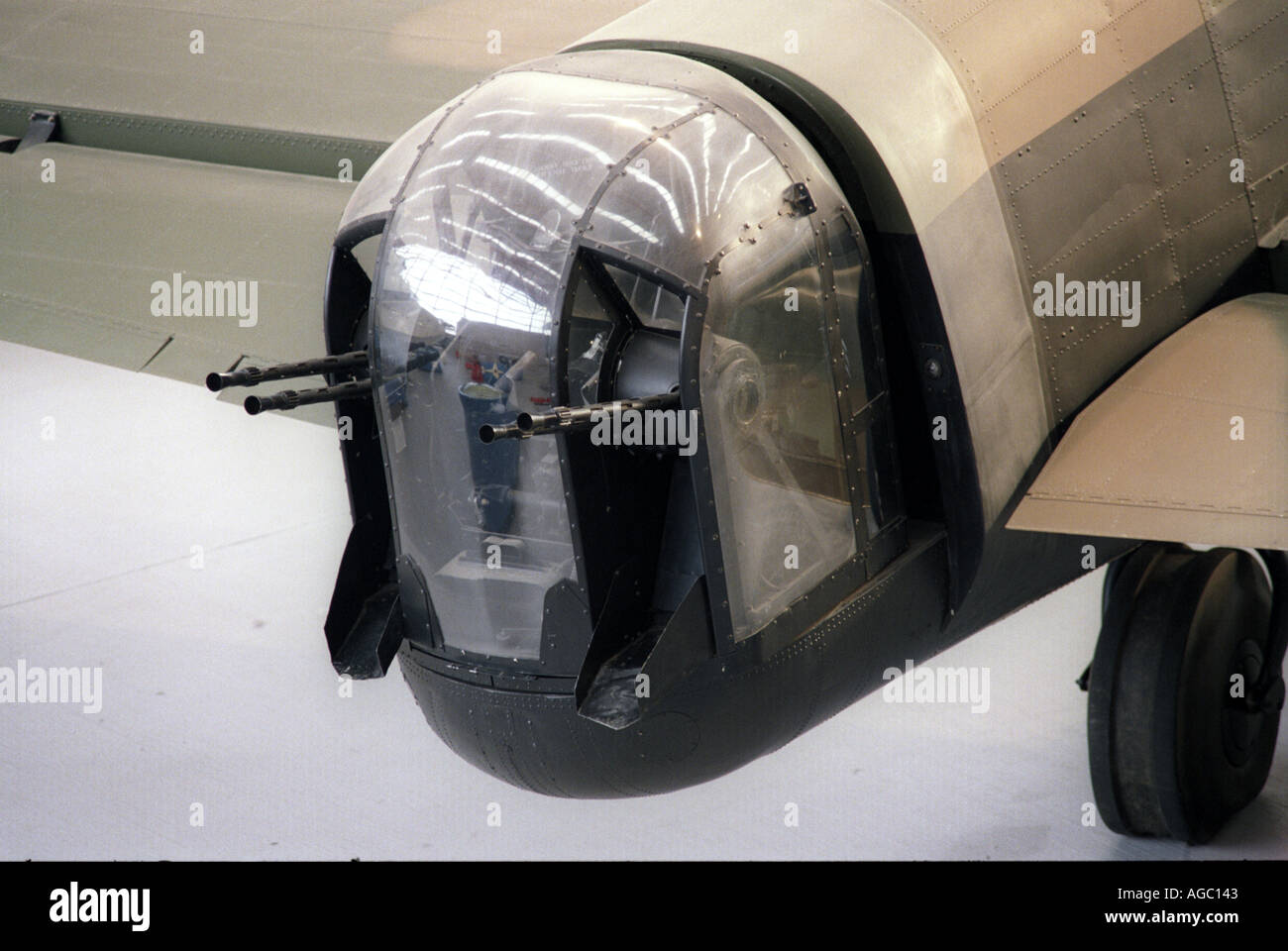 Gun turret on the tail of a world war two bomber Lancaster Stock Photo ...