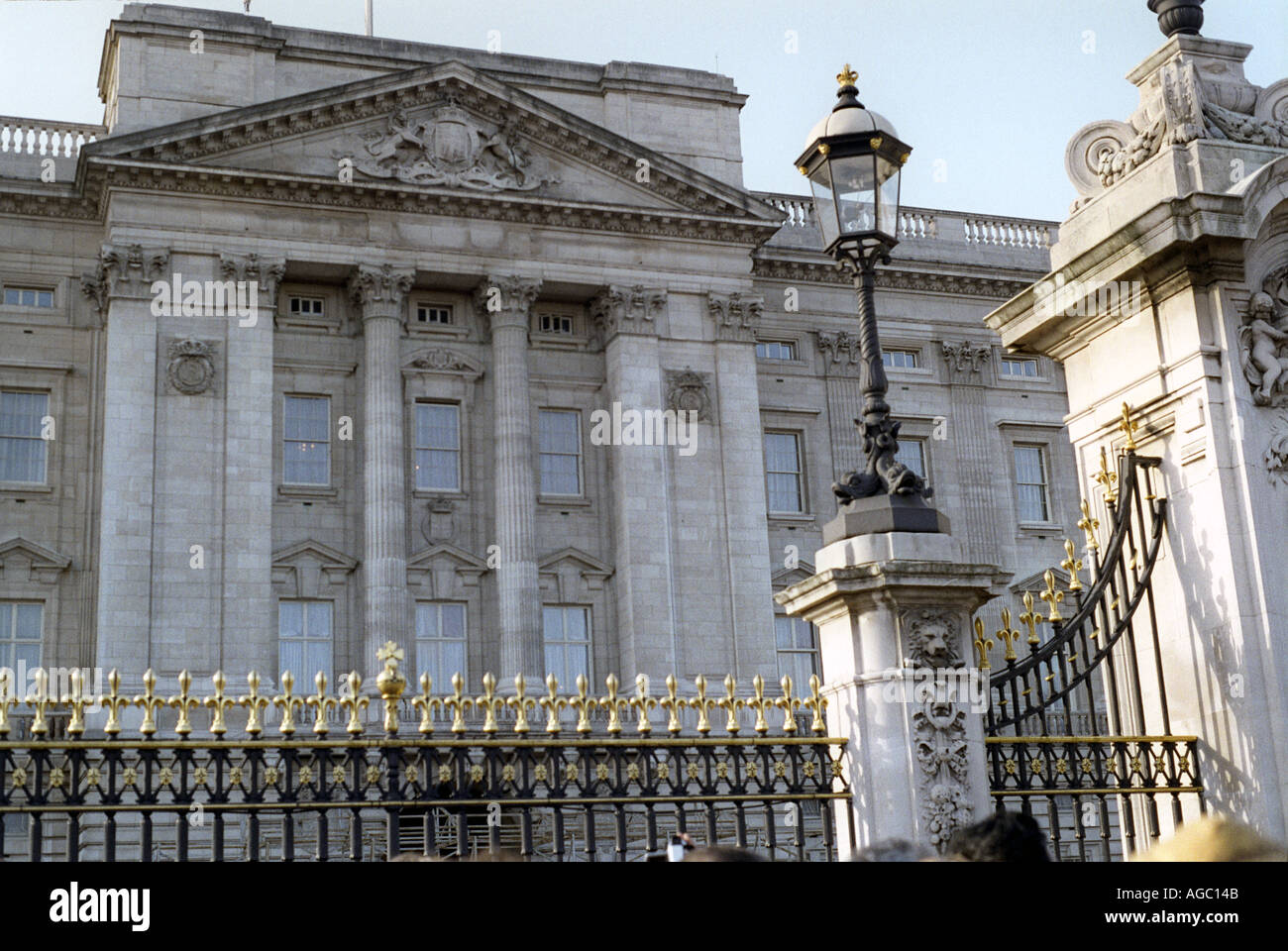 Buckingham palace gate posts street furniture London England Great ...