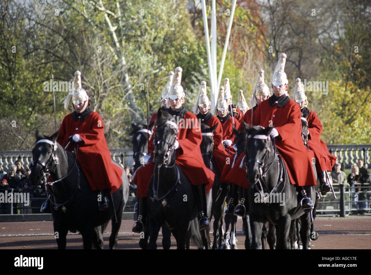 Changing the guard at Buckingham palace London England Great Britain ...