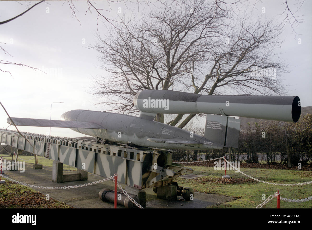V2 Flying bomb on ramp ready for launch Stock Photo - Alamy