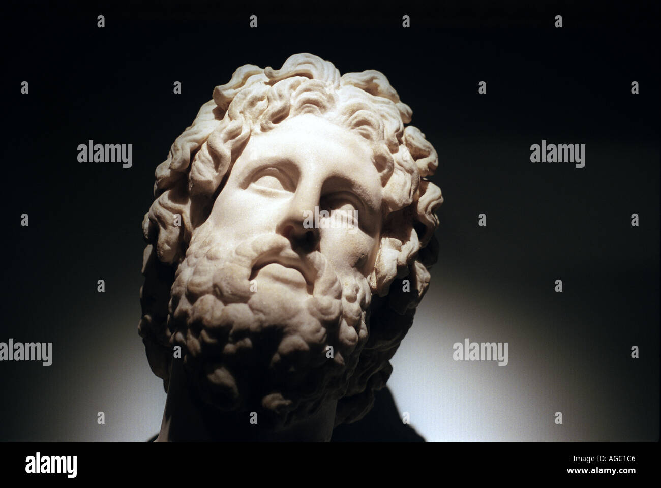 Ancient Greek carved head Stock Photo - Alamy