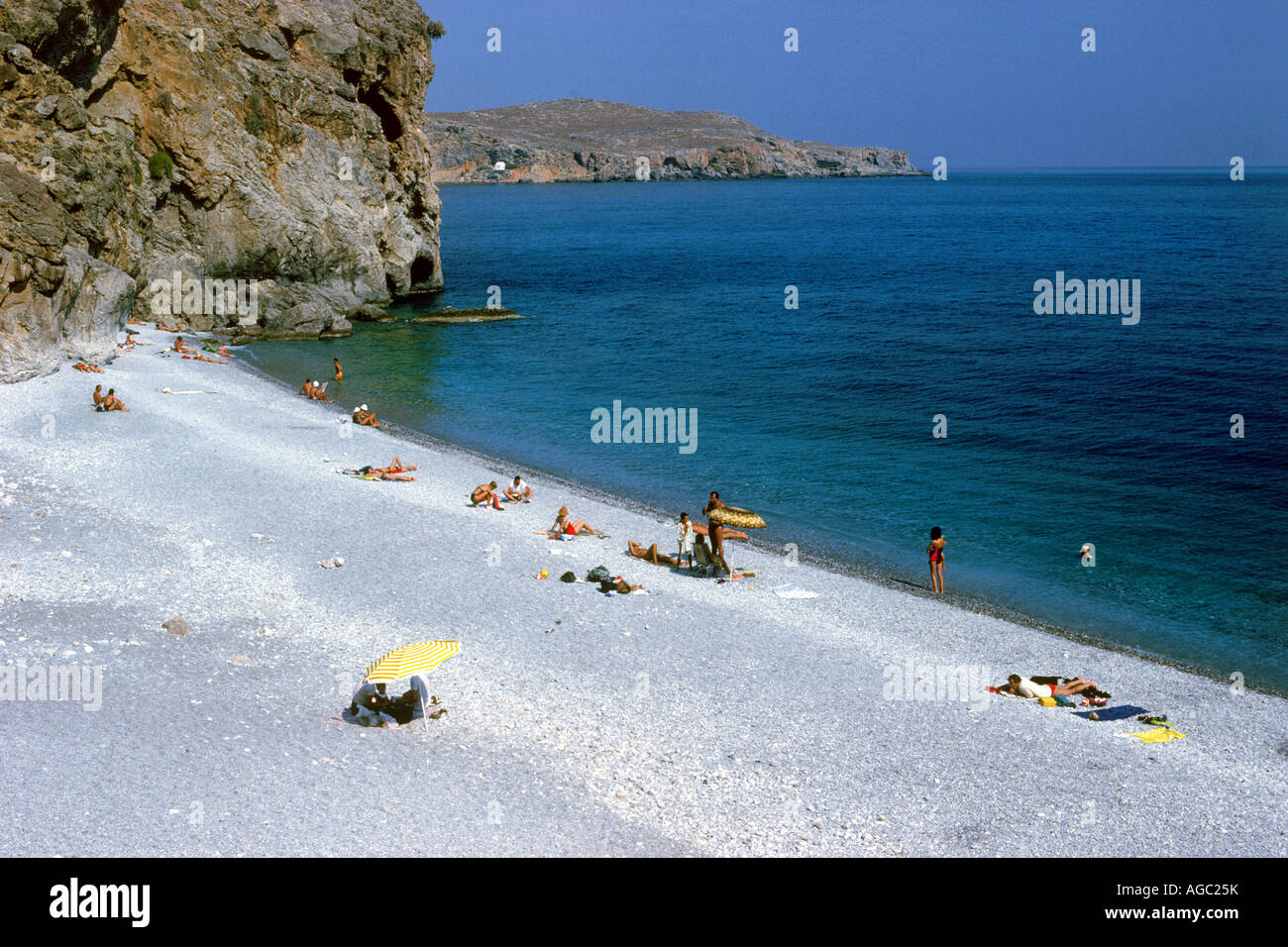 Beaches along south shore of Crete Island in Greece Stock Photo - Alamy