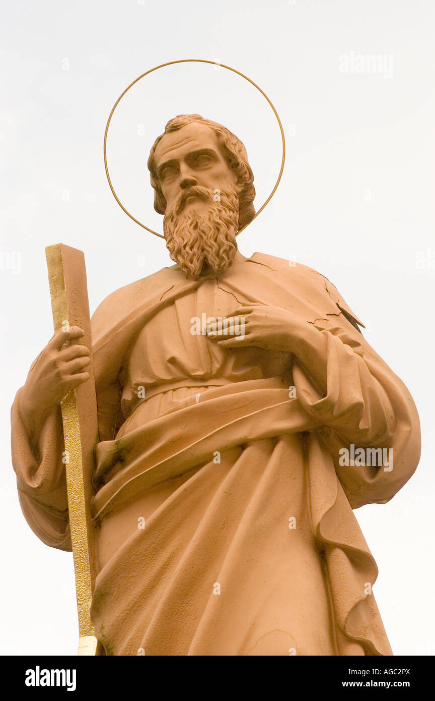 St andrew statue in lidzbark warminski heilsberg hi-res stock ...