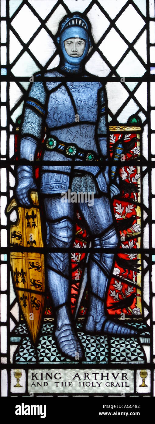 King Arthur and the Holy Grail Stained Glass Window Hartland North ...