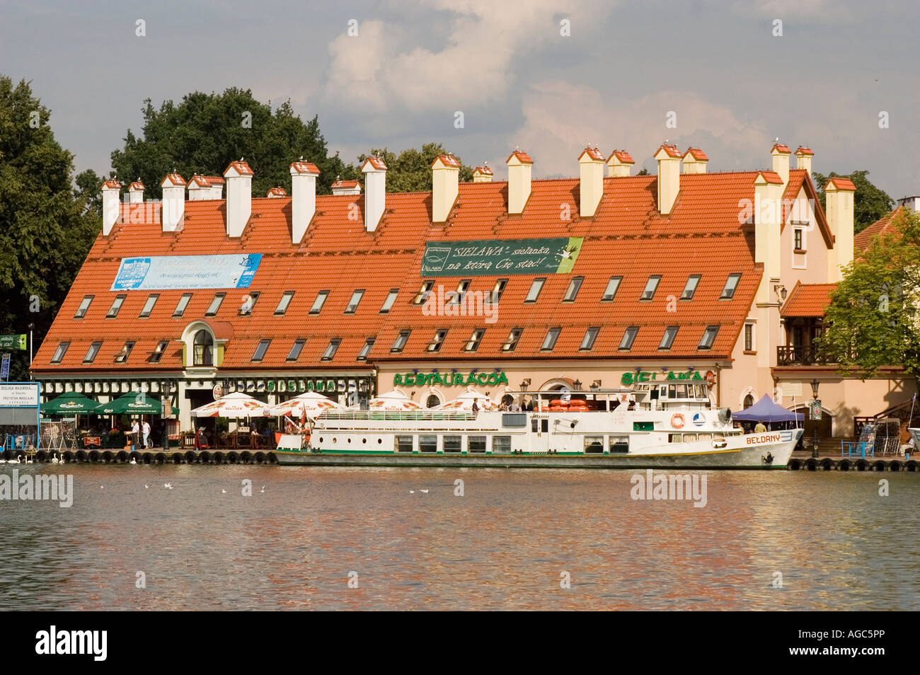 Sielawa restaurant in Mikolajki, Mazuria, Poland resort water lake food ...