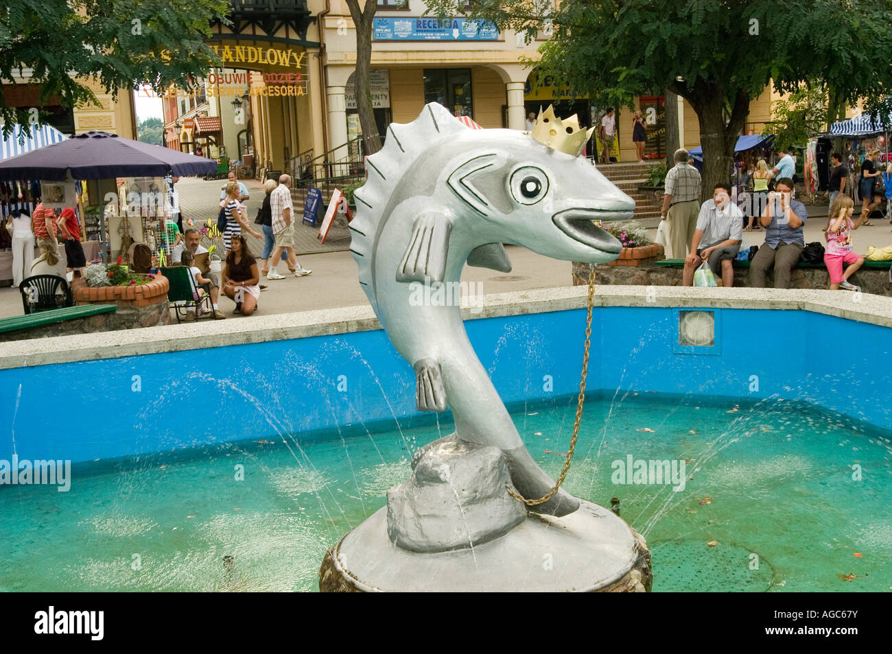 Fish King of European whitefish Coregonus lavaretus - water fountain in ...