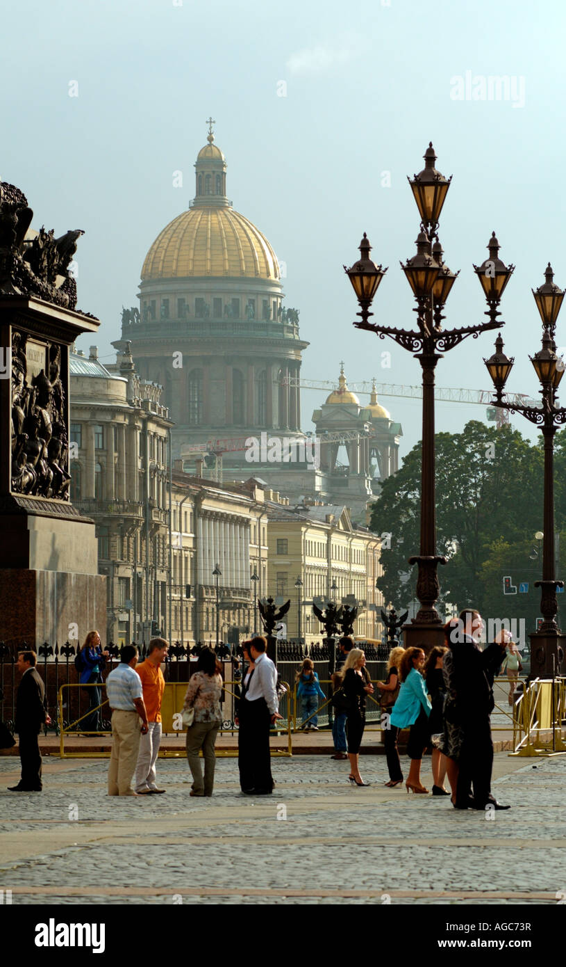St Petersburg Russia The St Isaacs Cathedral Seen from Palace Square ...