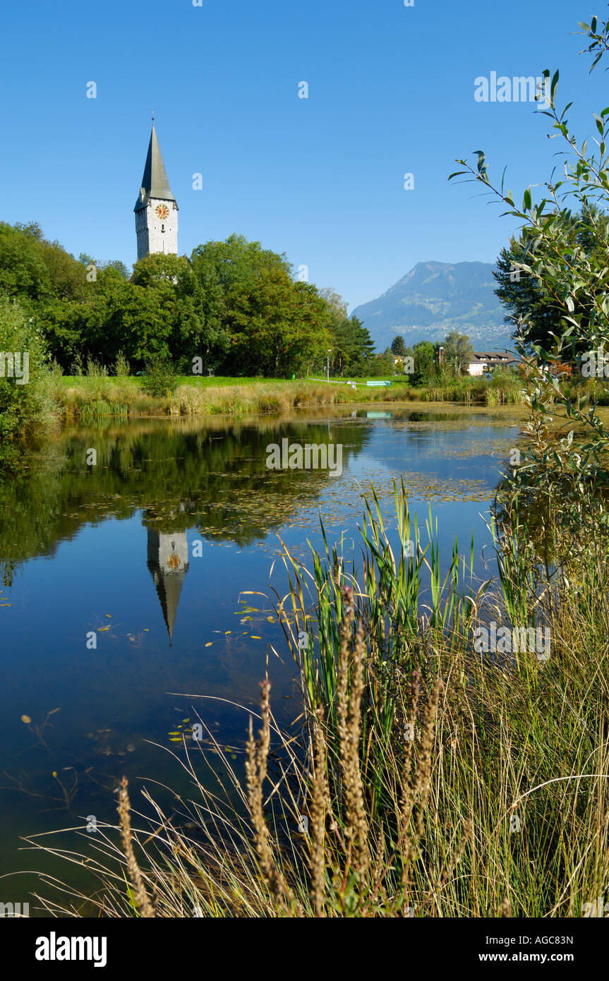 Church St. Nikolaus at Balzers, Liechtenstein LI Stock Photo - Alamy